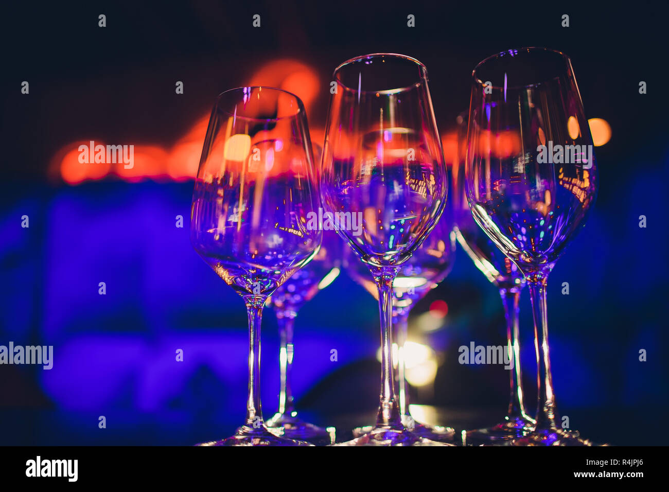 Close up the bottom of wine glass Stock Photo - Alamy
