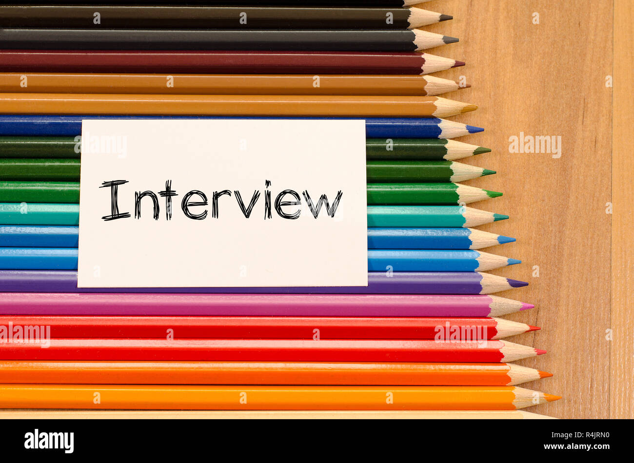 Interview text concept Stock Photo - Alamy