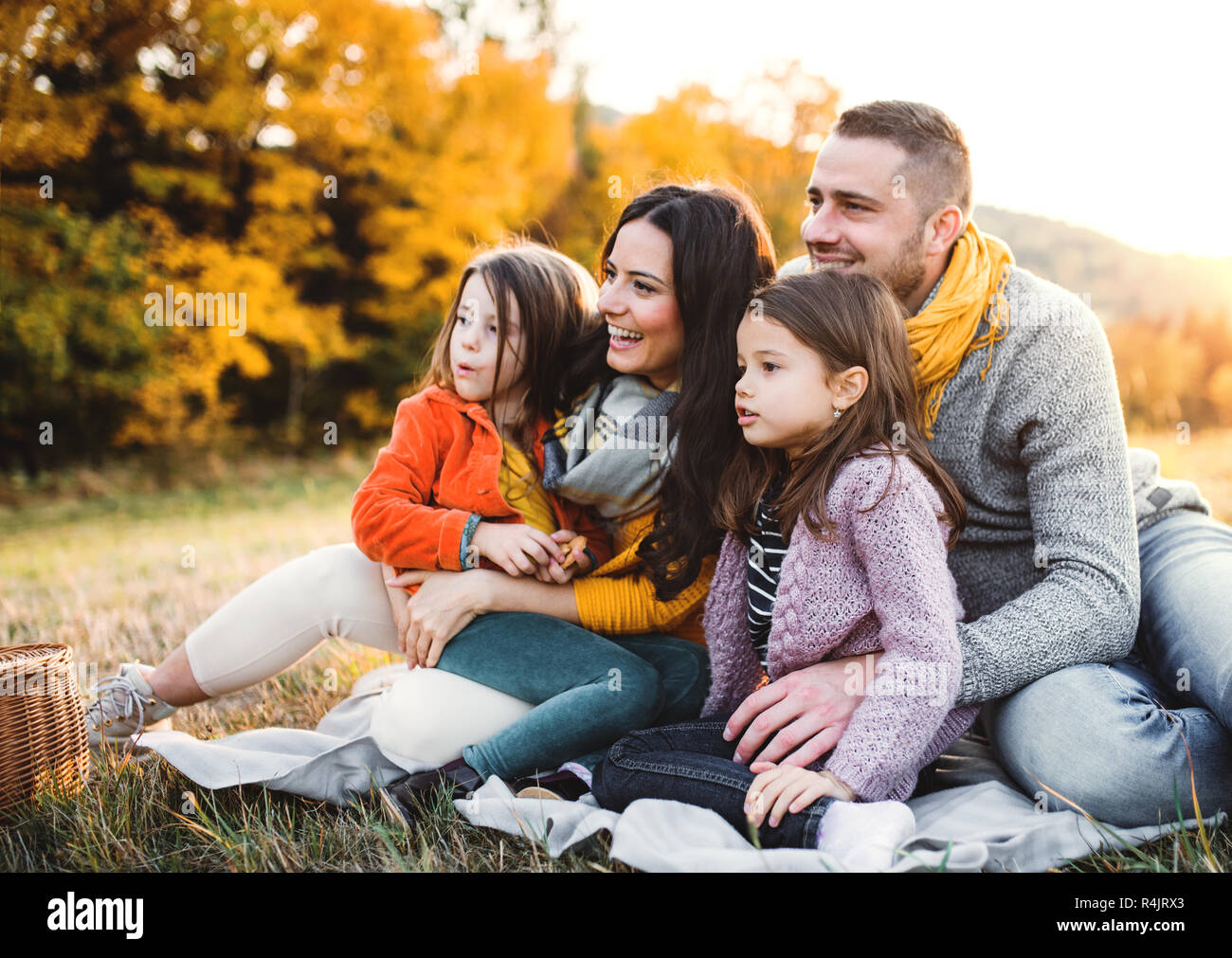 Family with two small children hi-res stock photography and images - Alamy