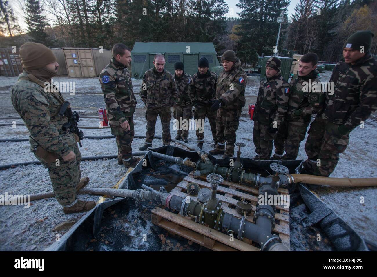 U.S. Marines with 8th Engineer Service Battalion, 2nd Marine Logistics ...