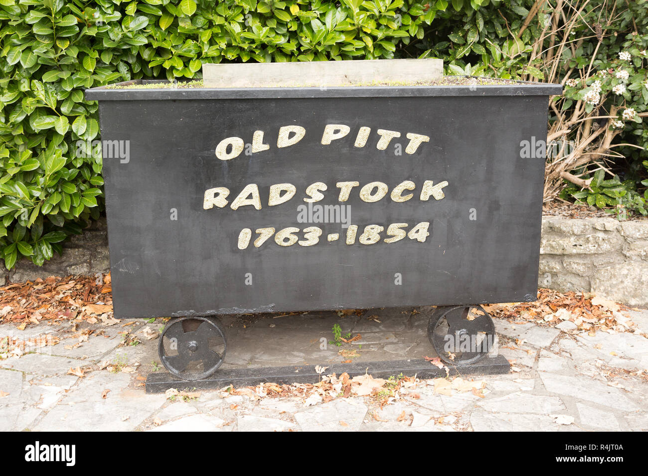 Old coal trolley waggon car Old Pit, 1763-1854, Somerset coalfield ...