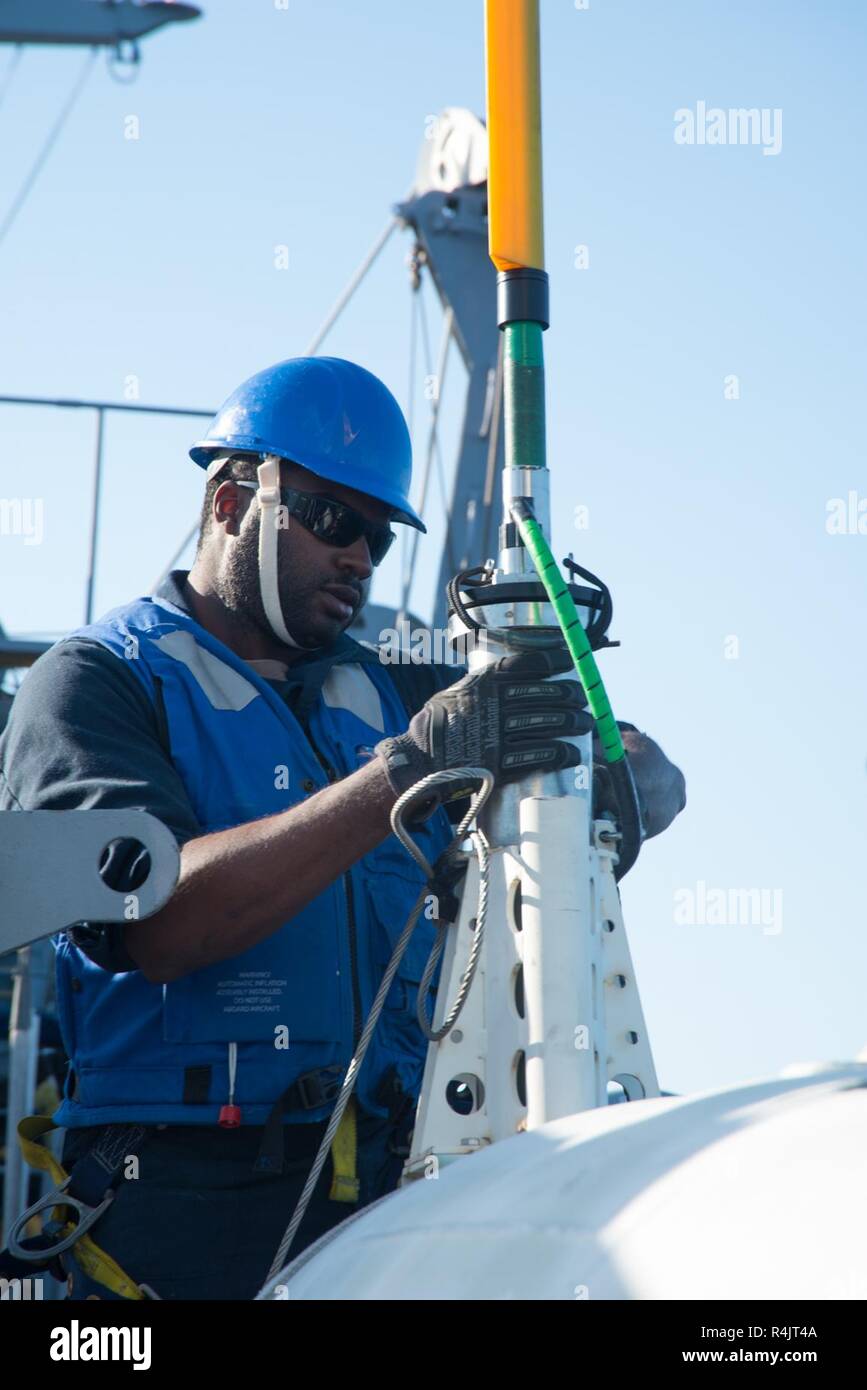 GENKAI-NADA SEA (October 29, 2018) Mineman 3rd Class Latron Jolly, from ...