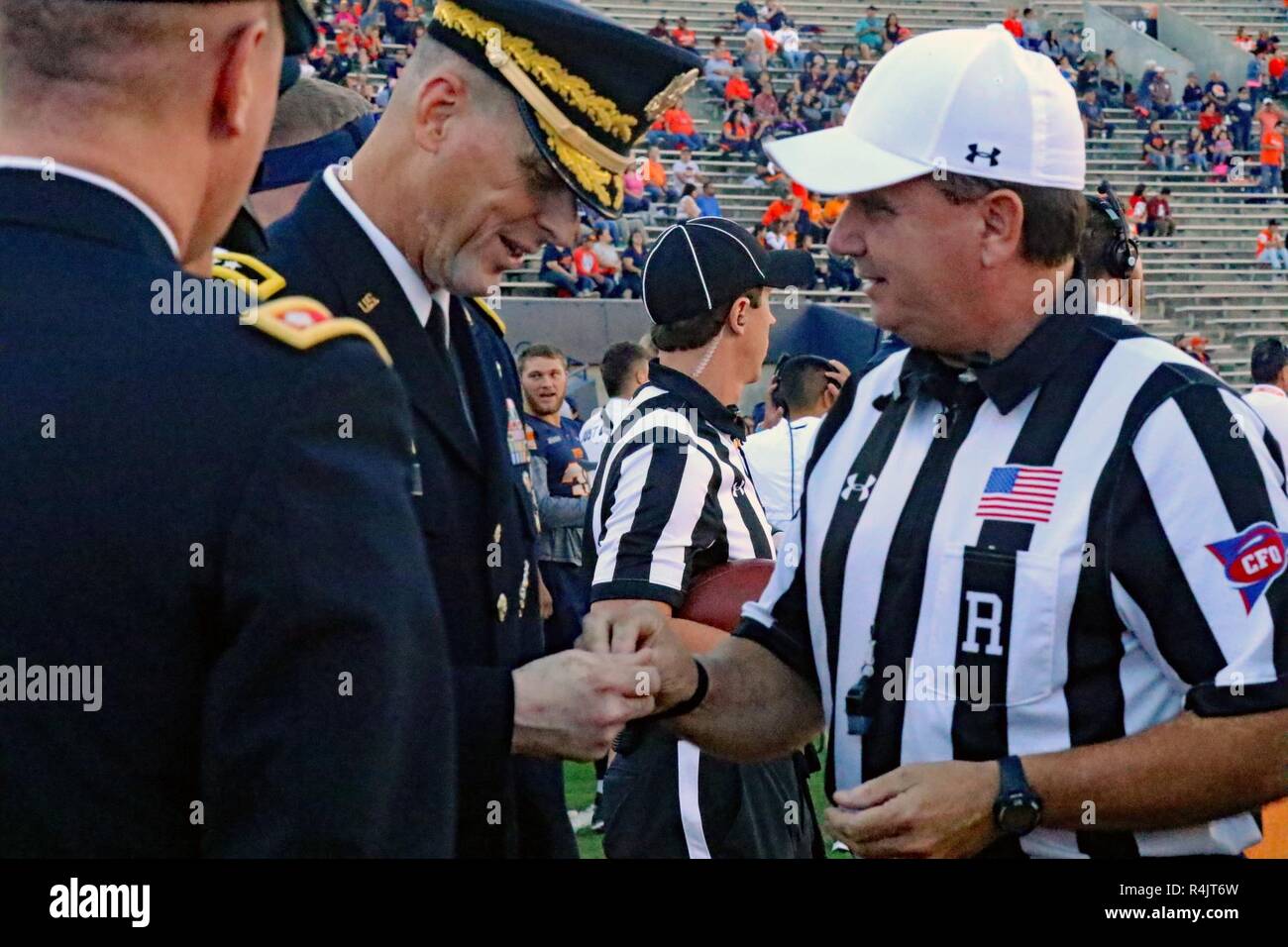 Maj. General Patrick Matlock, commander, 1st Armored Division, receives ...