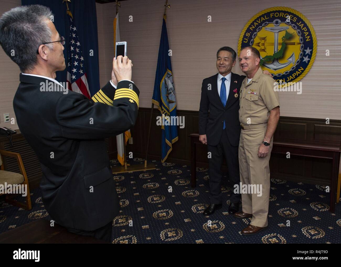 YOKOSUKA, Japan (Oct. 31, 2018) Rear Adm. Greg Fenton, commander of U.S ...