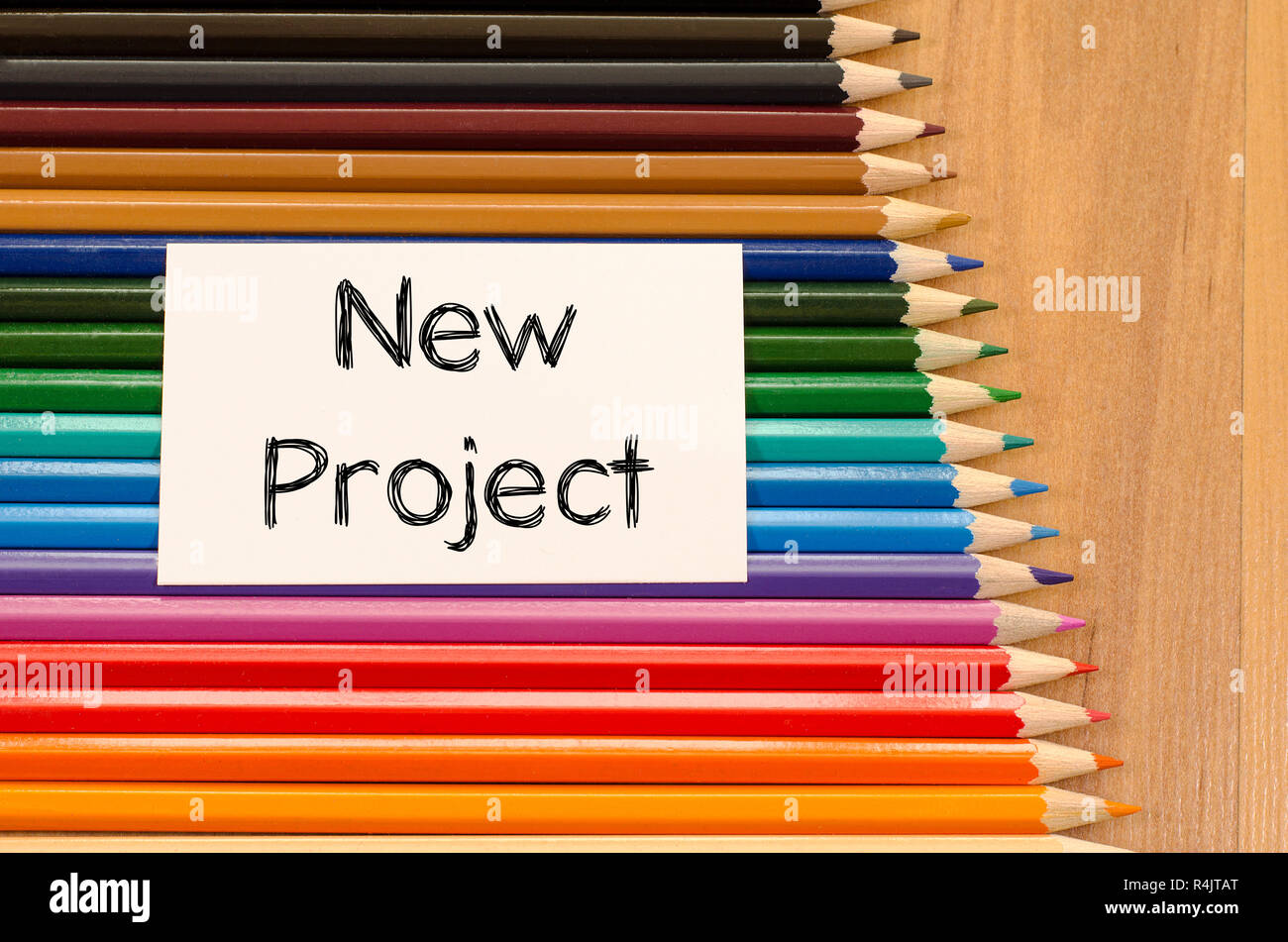 New project text concept Stock Photo - Alamy