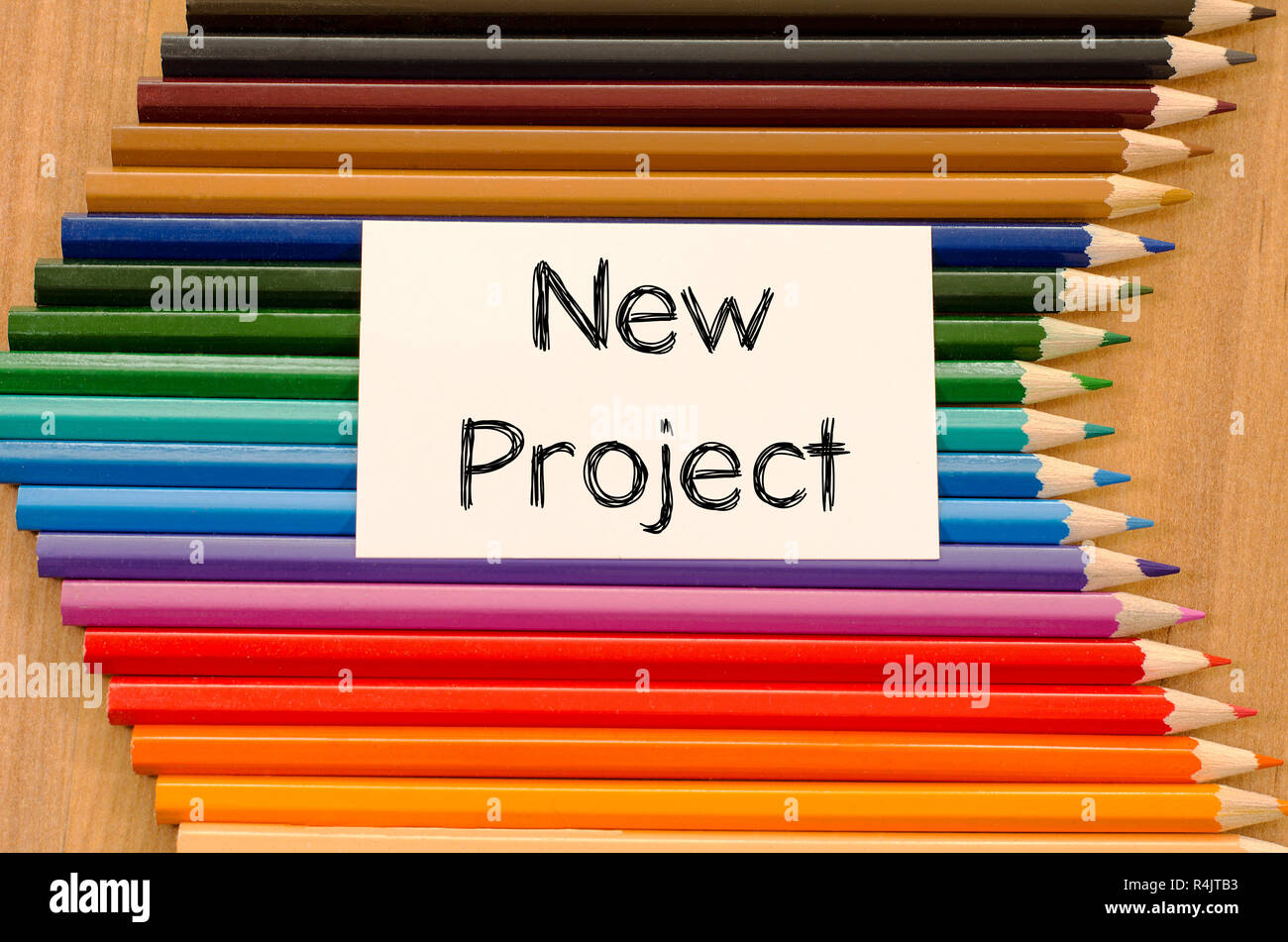 New project text concept Stock Photo - Alamy