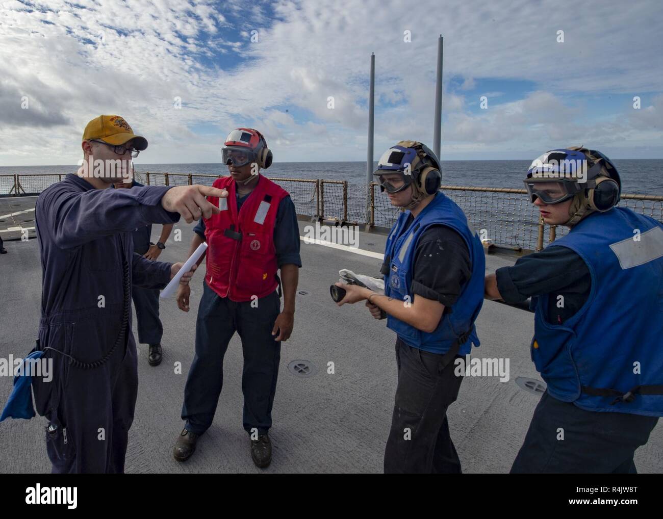 ATLANTIC OCEAN (Oct. 26, 2018) – Damage Controlman 1st Class Michael ...
