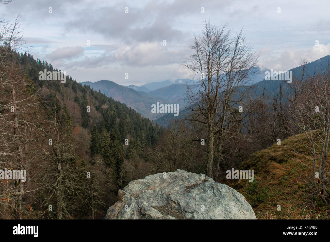 Mountain Range Scene in Autumn, Ayikayasi Bolu Stock Photo - Alamy