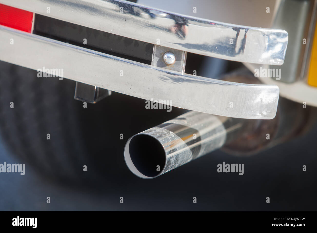 Vintage car exhaust Stock Photo - Alamy