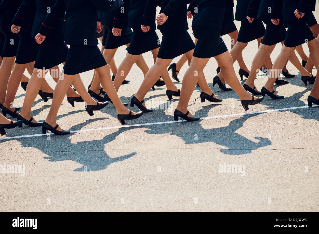 the police are marching. legs. shoes in line Stock Photo - Alamy