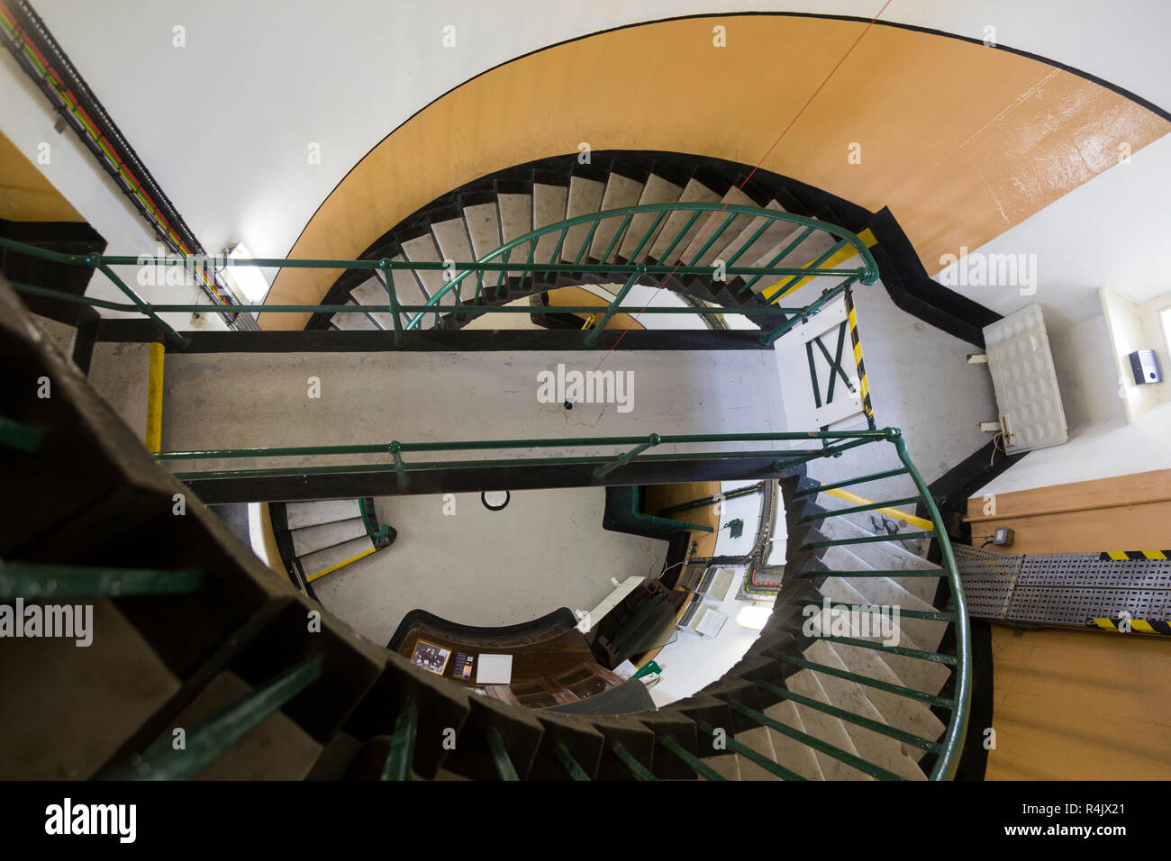 Spiral staircase inside Saint Catherine's Lighthouse / St Catherines ...