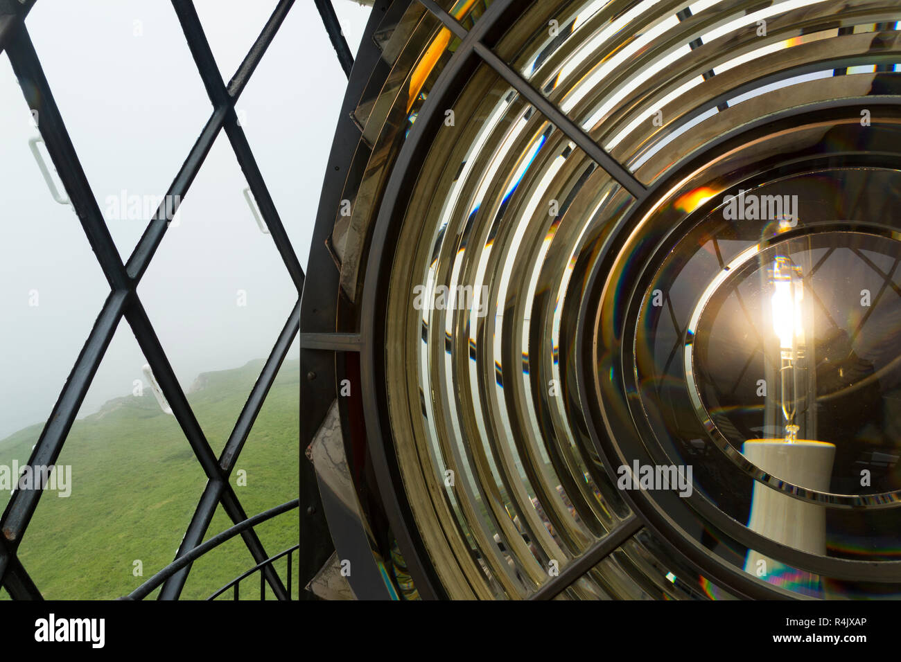 Shaped prisms which concentrate the light house lamp light into super ...