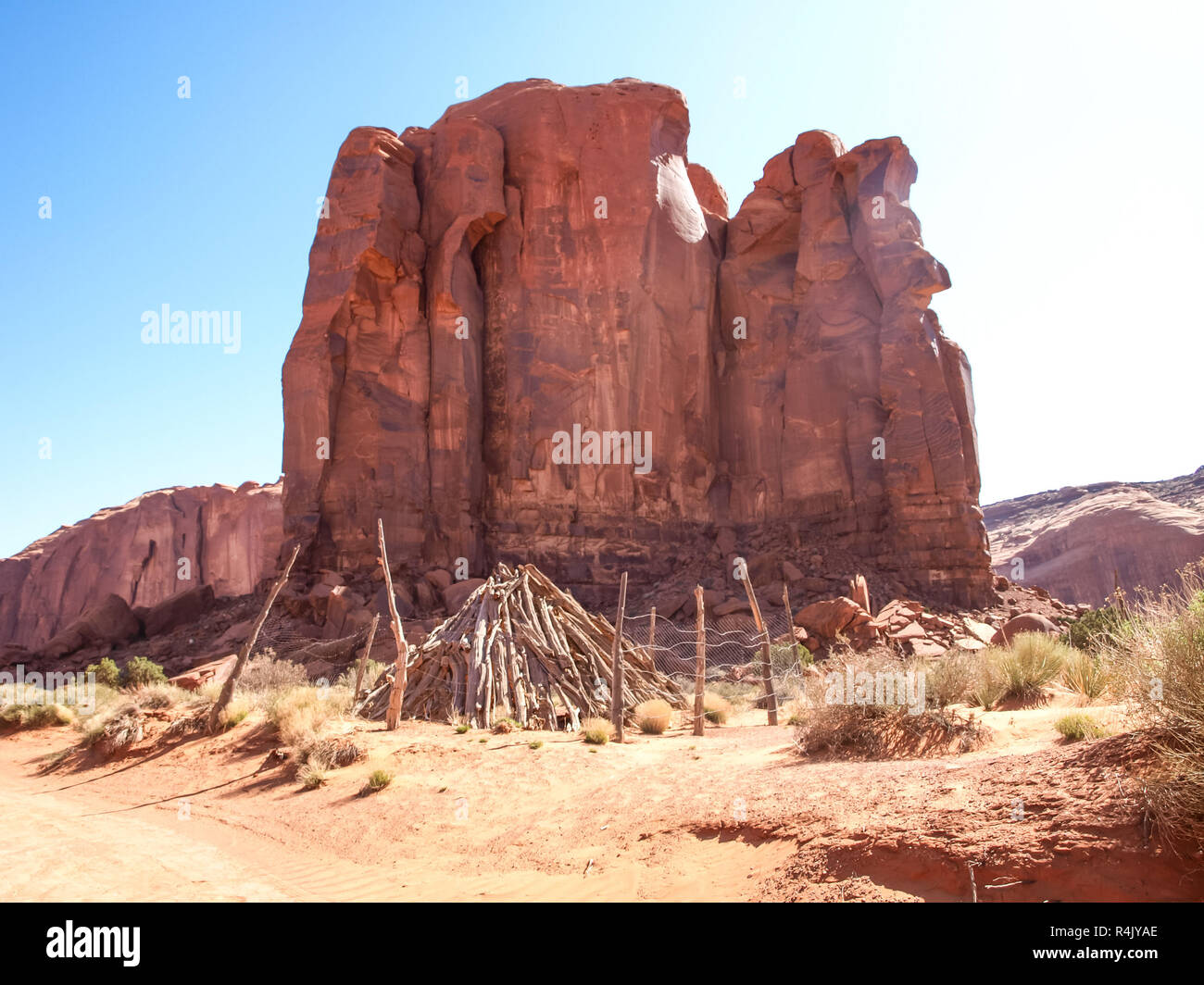 Landscape of the ancient rocks. Monument Valley, Arizona Stock Photo ...