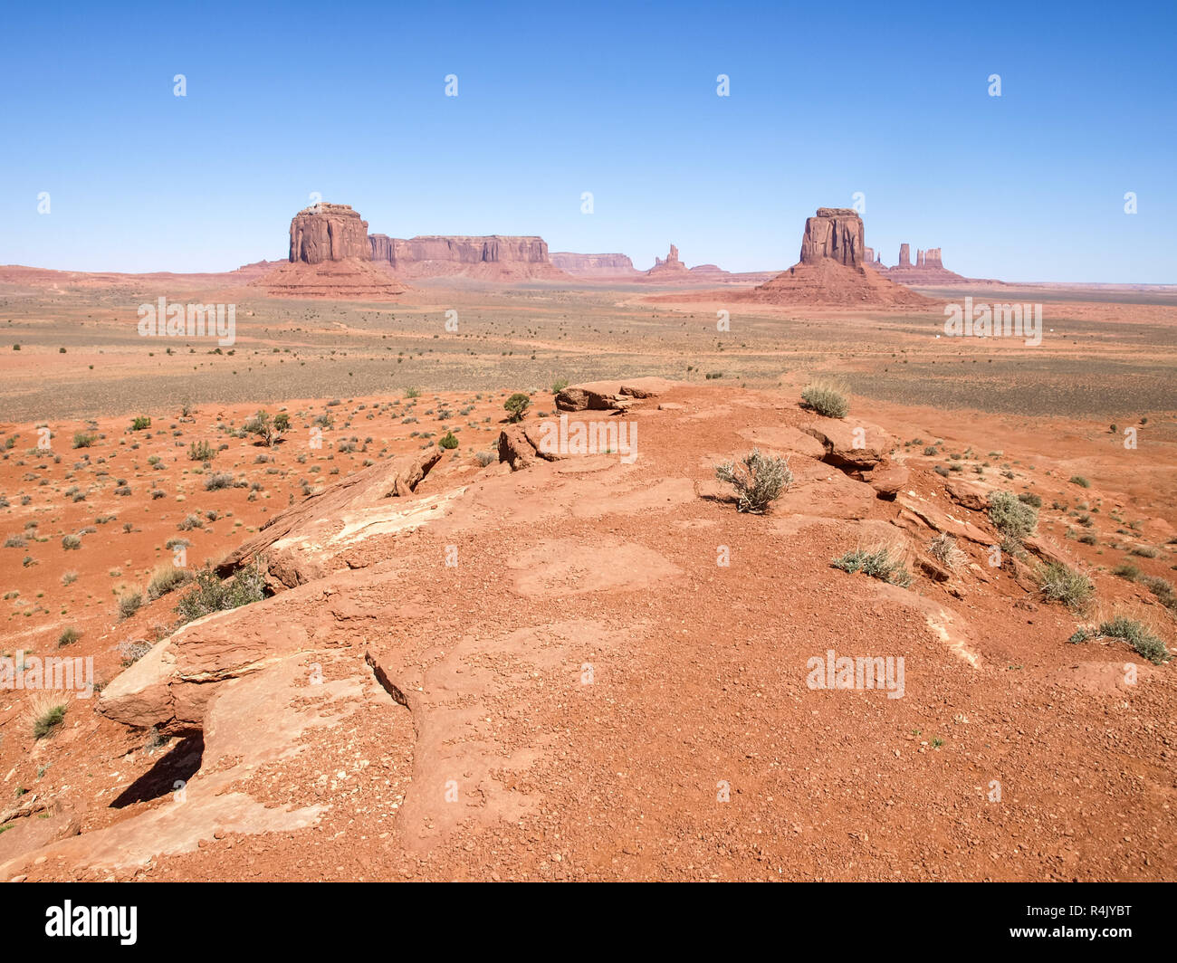 Landscape of the ancient rocks. Monument Valley, Arizona Stock Photo ...