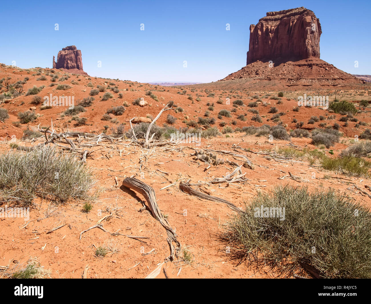 Landscape of the ancient rocks. Monument Valley, Arizona Stock Photo ...