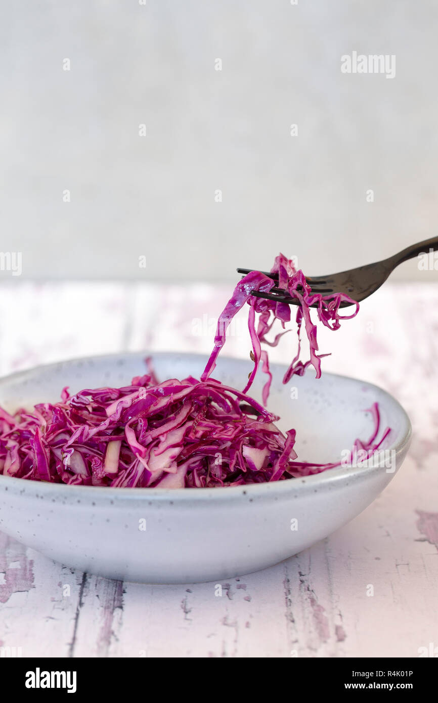 Quick Pickled Purple Cabbage Stock Photo - Alamy