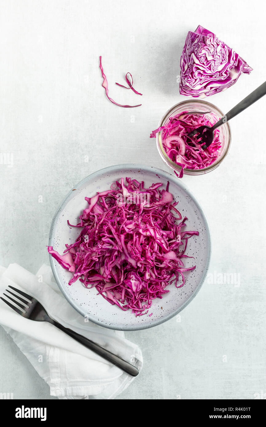 Quick Pickled Purple Cabbage Stock Photo - Alamy
