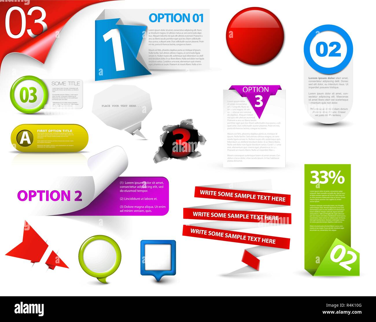 Set of colorful vector progress, version, step icons Stock Vector Image ...