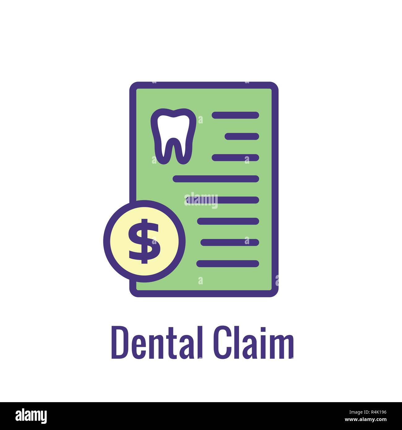 Dental insurance line icon Cut Out Stock Images & Pictures - Alamy