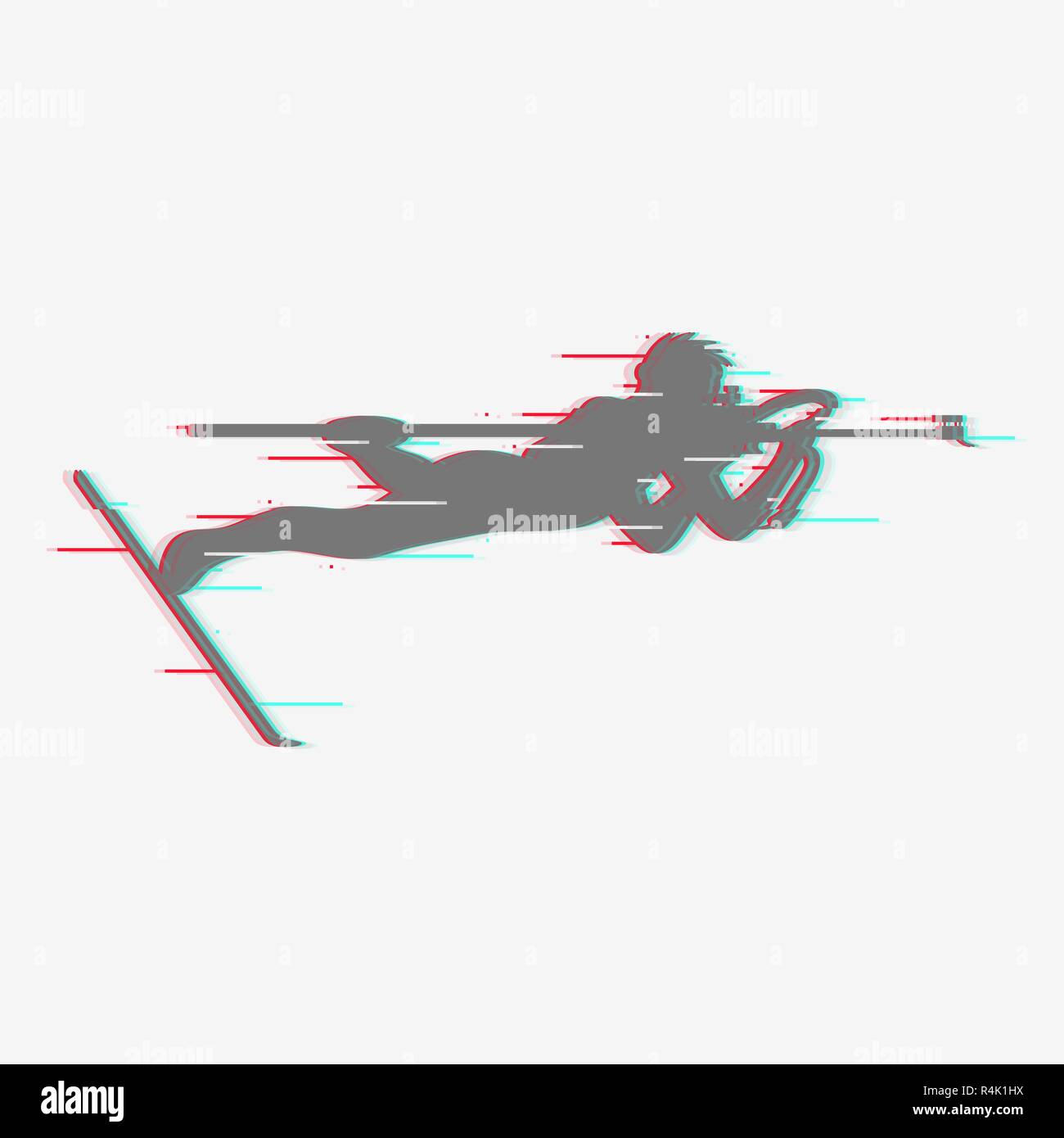 Shooting from prone positions in biathlon. Vector icon Stock Vector ...