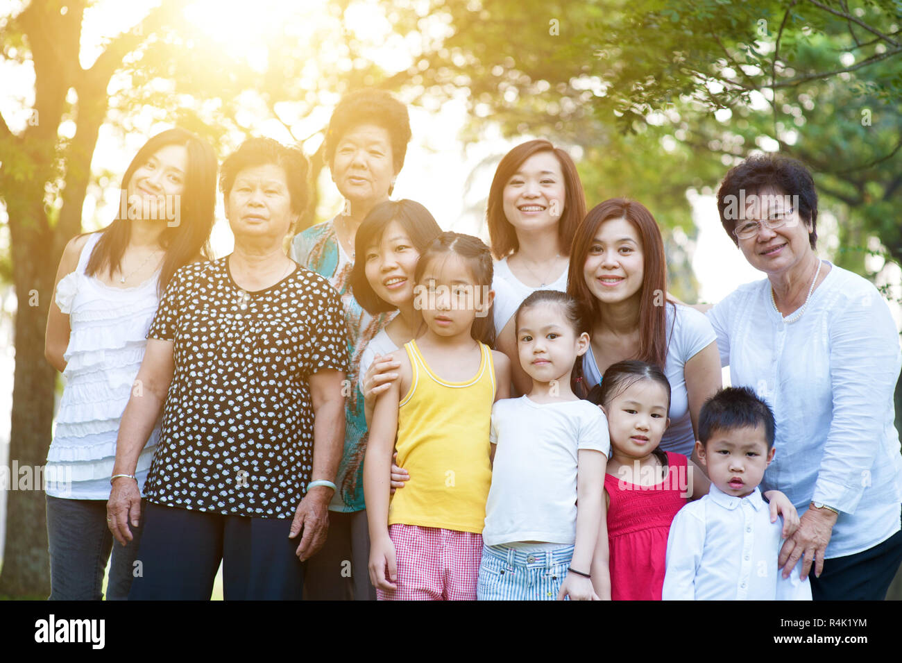 Large group of Asian multi generations family Stock Photo - Alamy