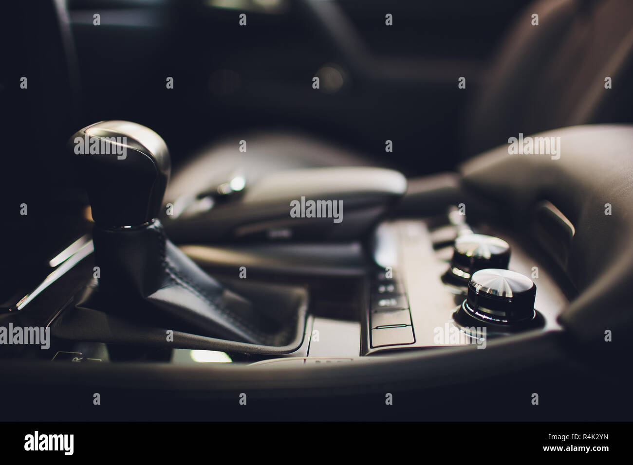 automatic transmission gear level with double-clutch. modern interior ...