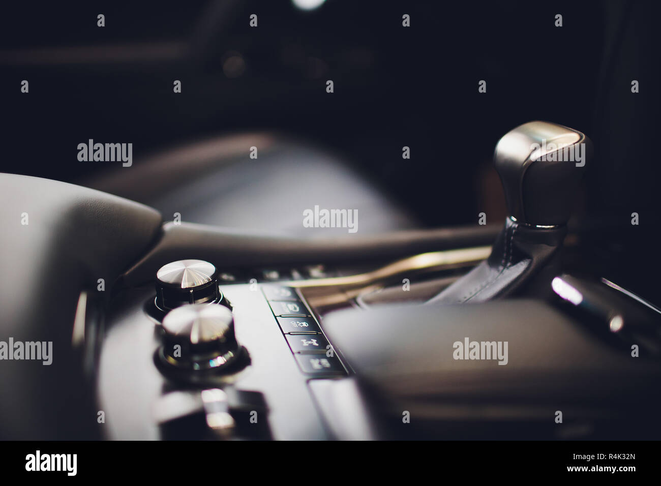 automatic transmission gear level with double-clutch. modern interior ...