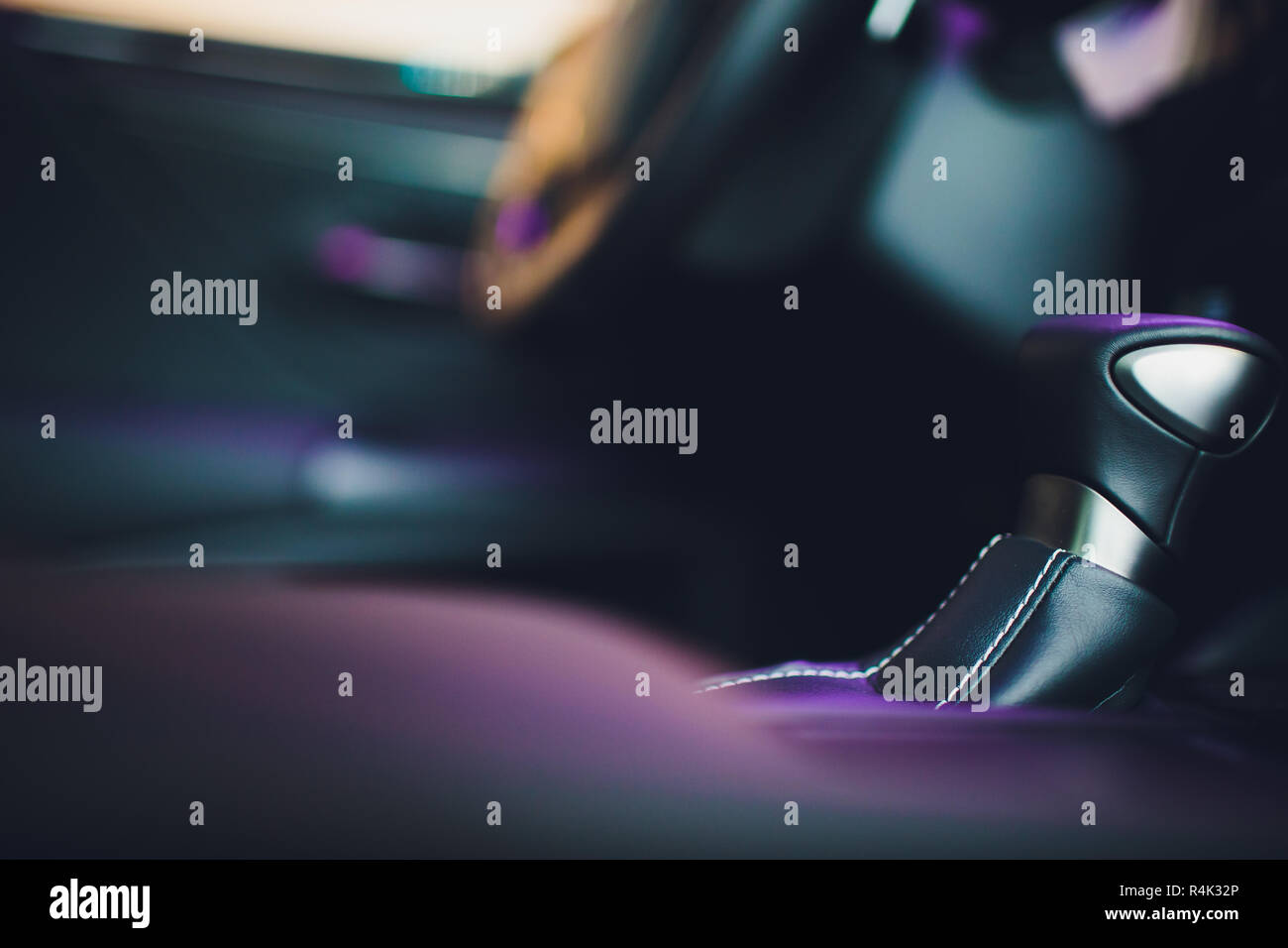 automatic transmission gear level with double-clutch. modern interior ...