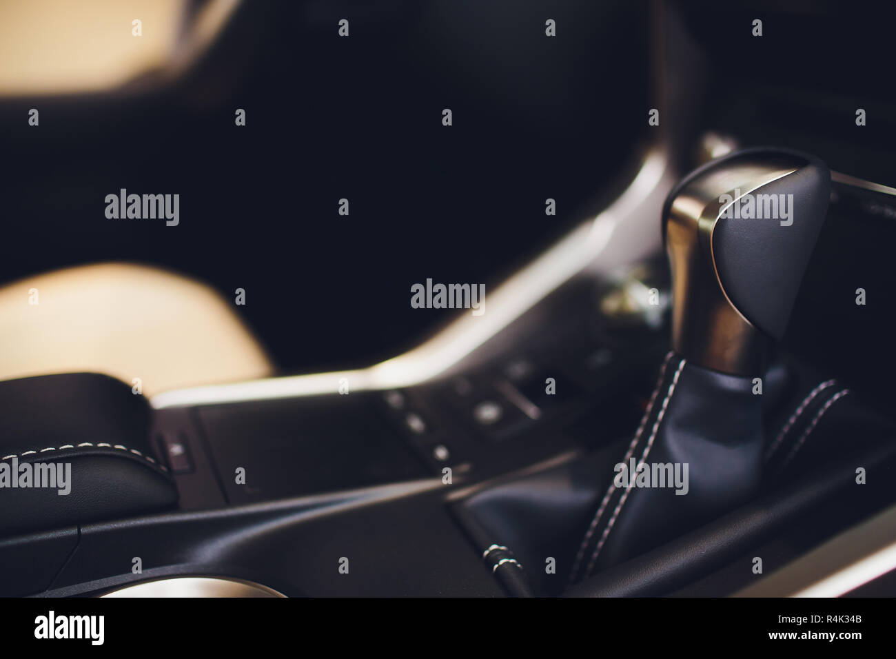 automatic transmission gear level with double-clutch. modern interior ...