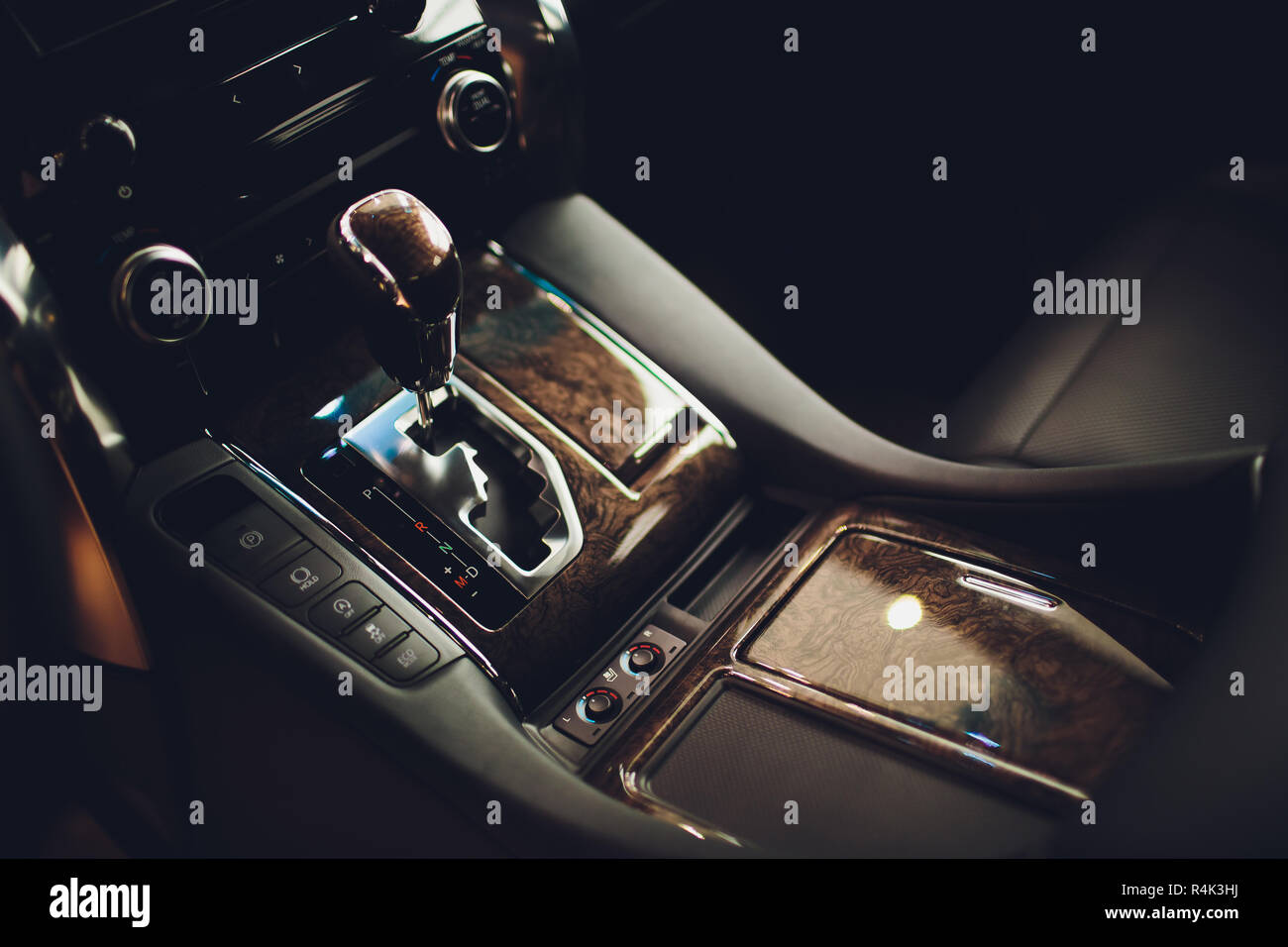 automatic transmission gear level with double-clutch. modern interior ...