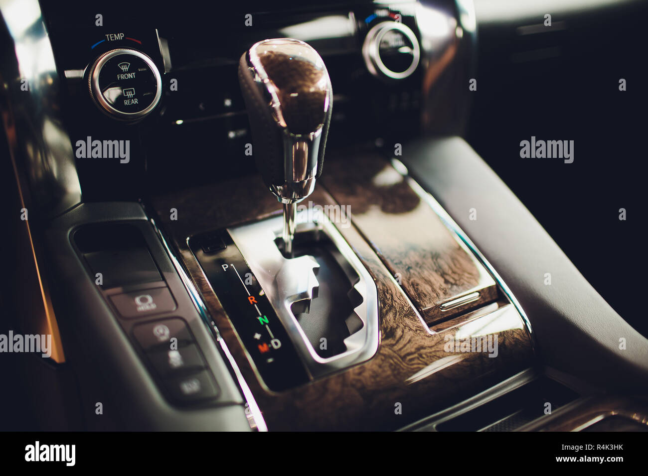 automatic transmission gear level with double-clutch. modern interior ...