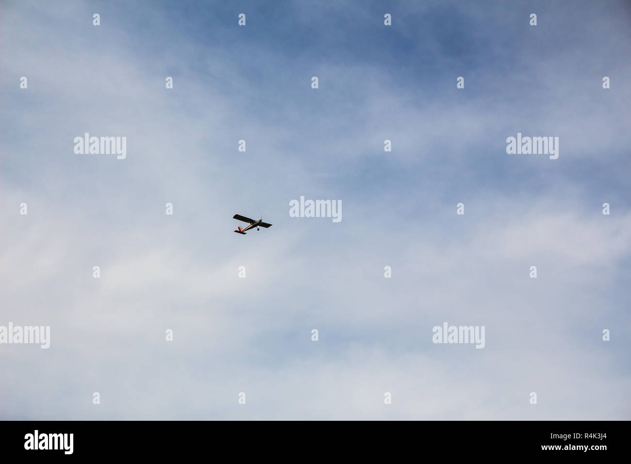 Light aircraft flying in the sky Stock Photo - Alamy