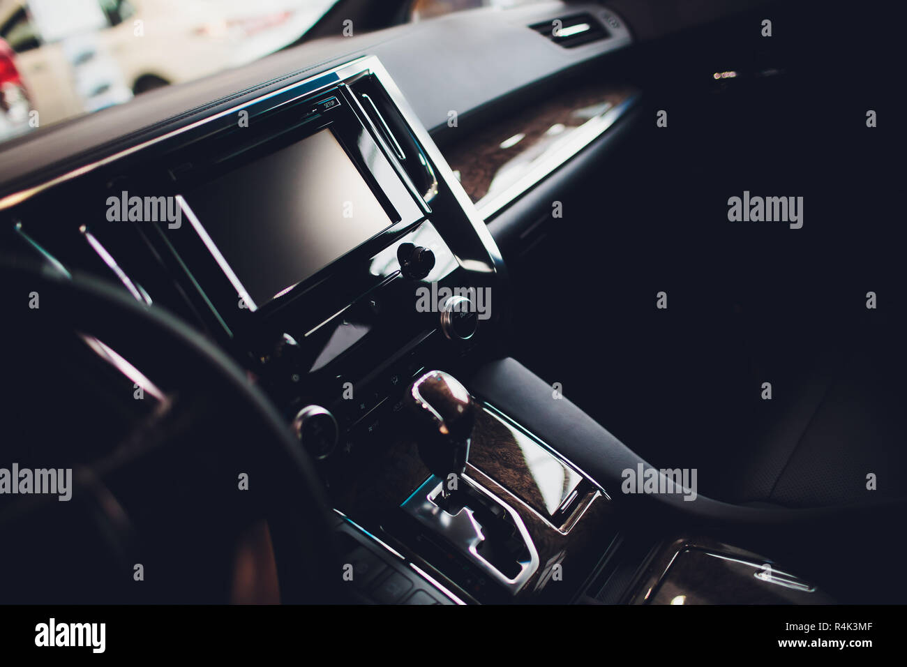 automatic transmission gear level with double-clutch. modern interior ...