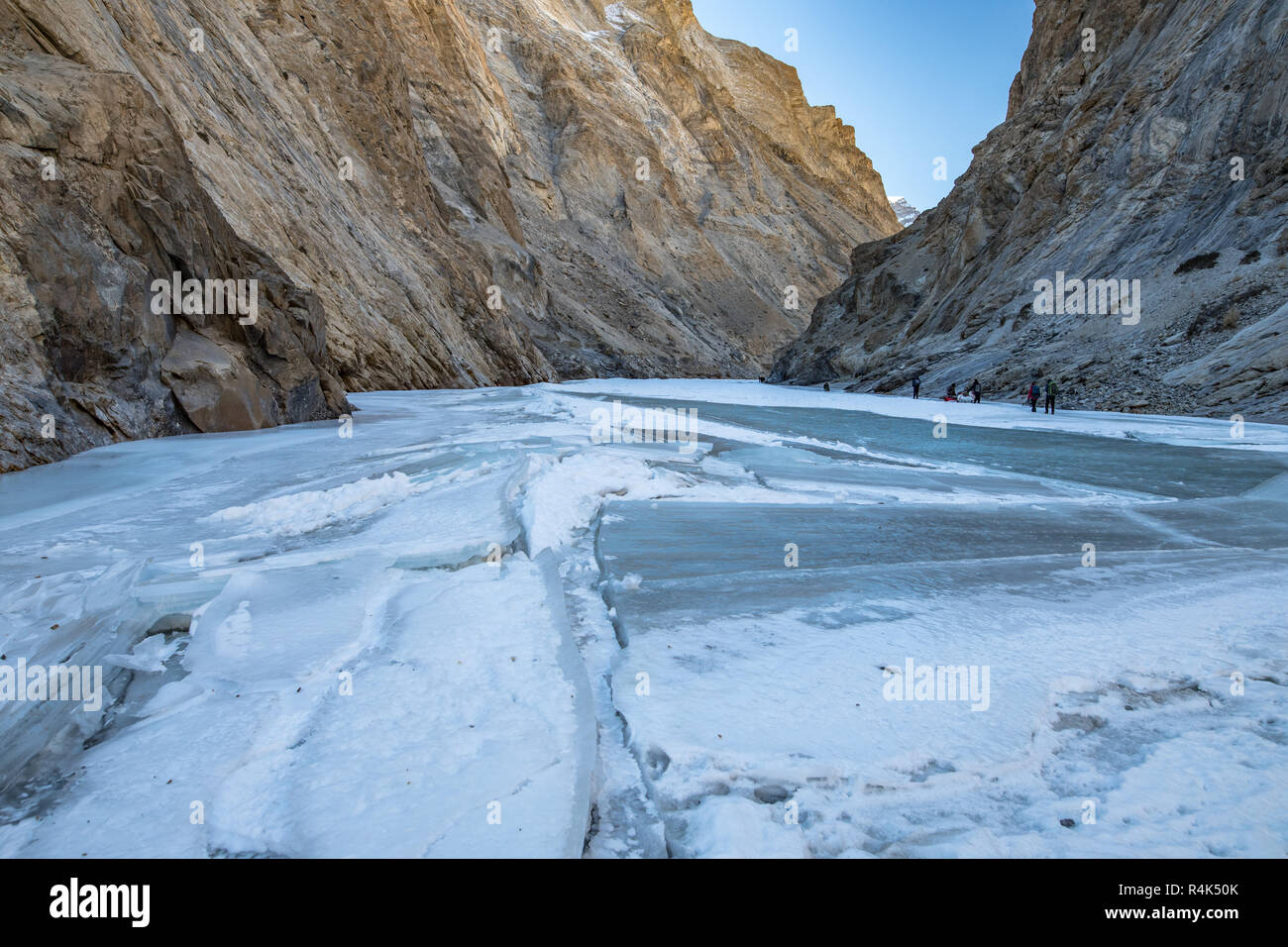 The Chadar Trek or the Zanskar Gorge is a winter trail in the Zanskar ...