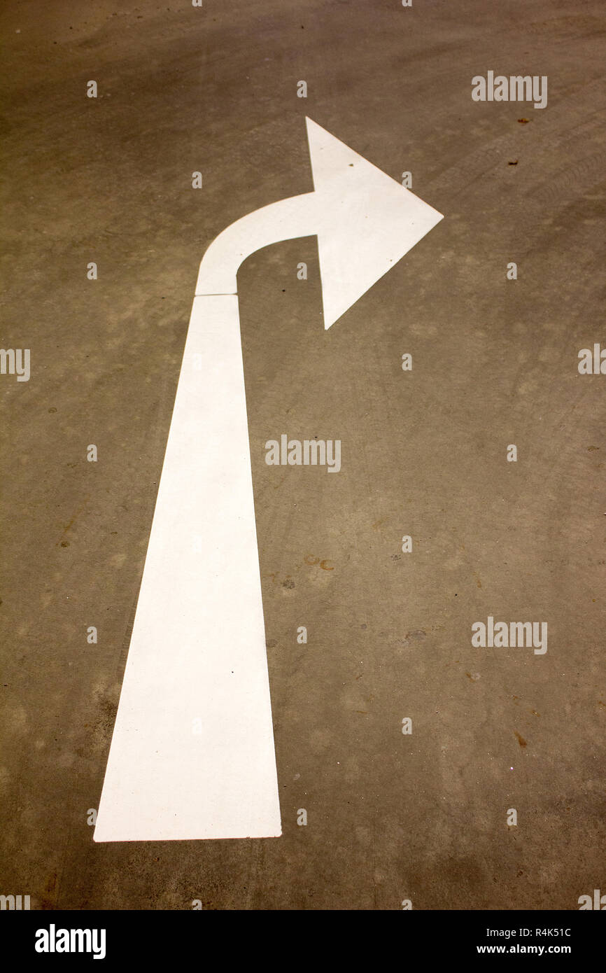 directional arrows in an underground car park in styria Stock Photo - Alamy