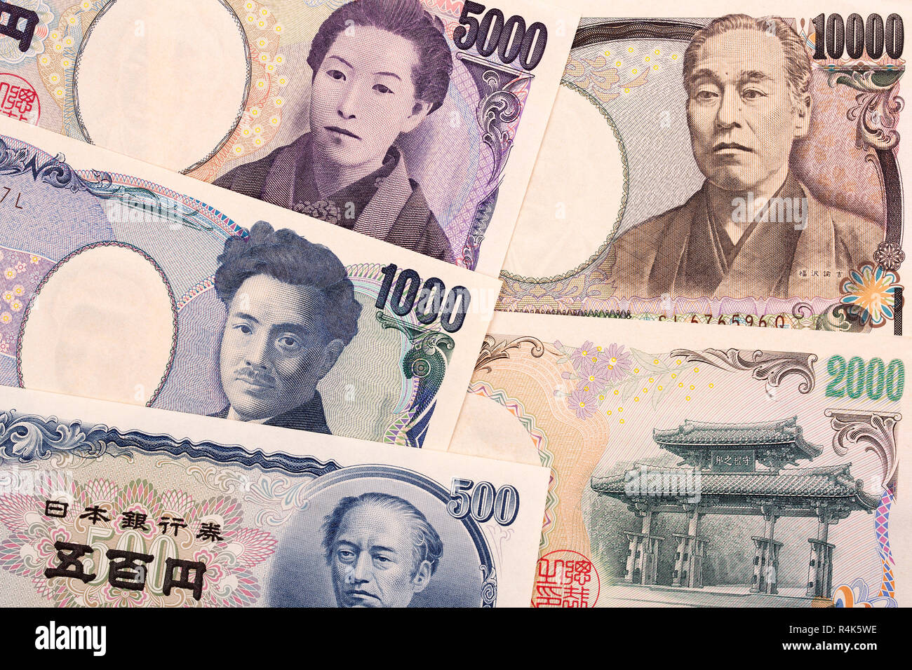 Japanese money a business background Stock Photo - Alamy