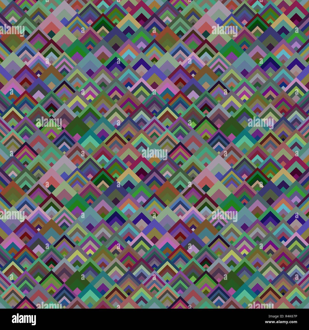 Colorful Geometrical Diagonal Square Tile Mosaic Pattern Background Vector Design Stock Vector