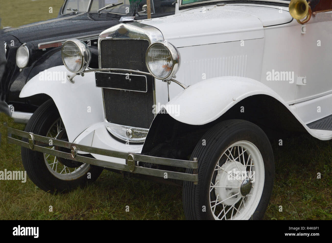 white retro car Stock Photo - Alamy