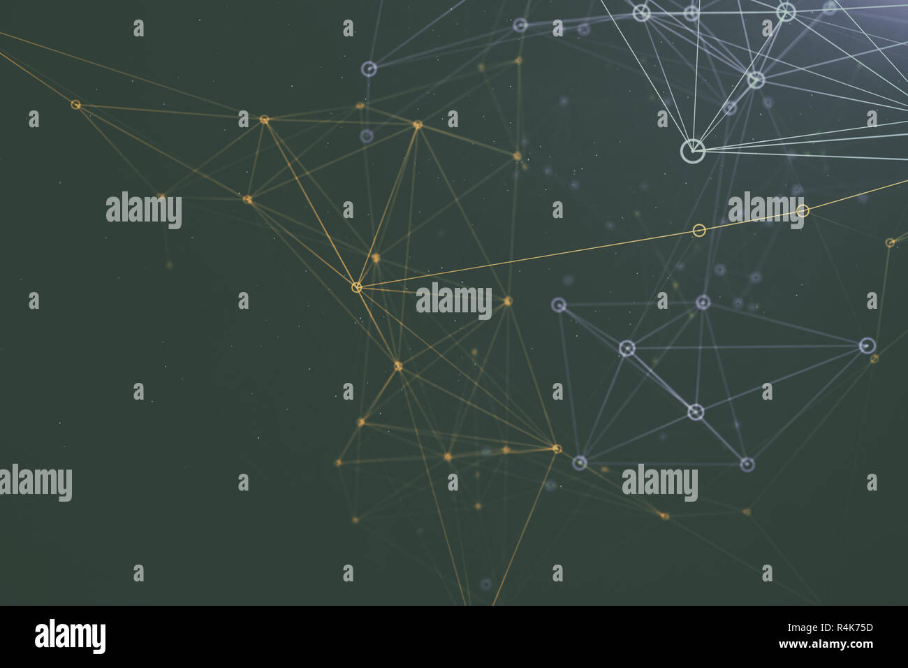 Network connected multi color lines and dots Stock Photo - Alamy