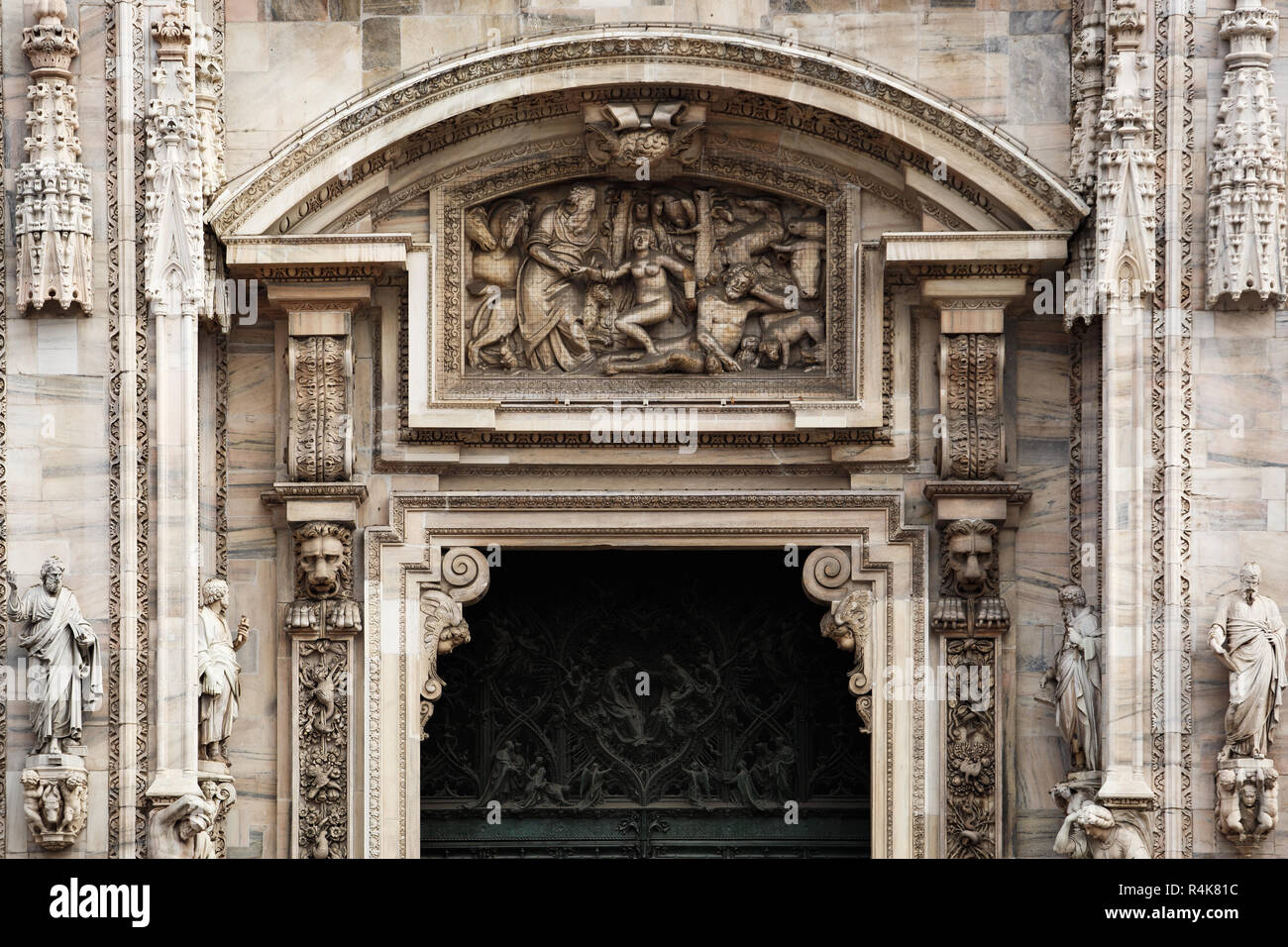 Cathedral church of Milan.Beautiful Italian temple dedicated to St Mary ...