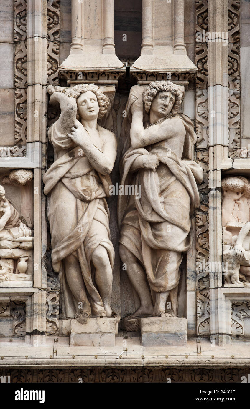 Cathedral church of Milan.Beautiful Italian temple dedicated to St Mary ...