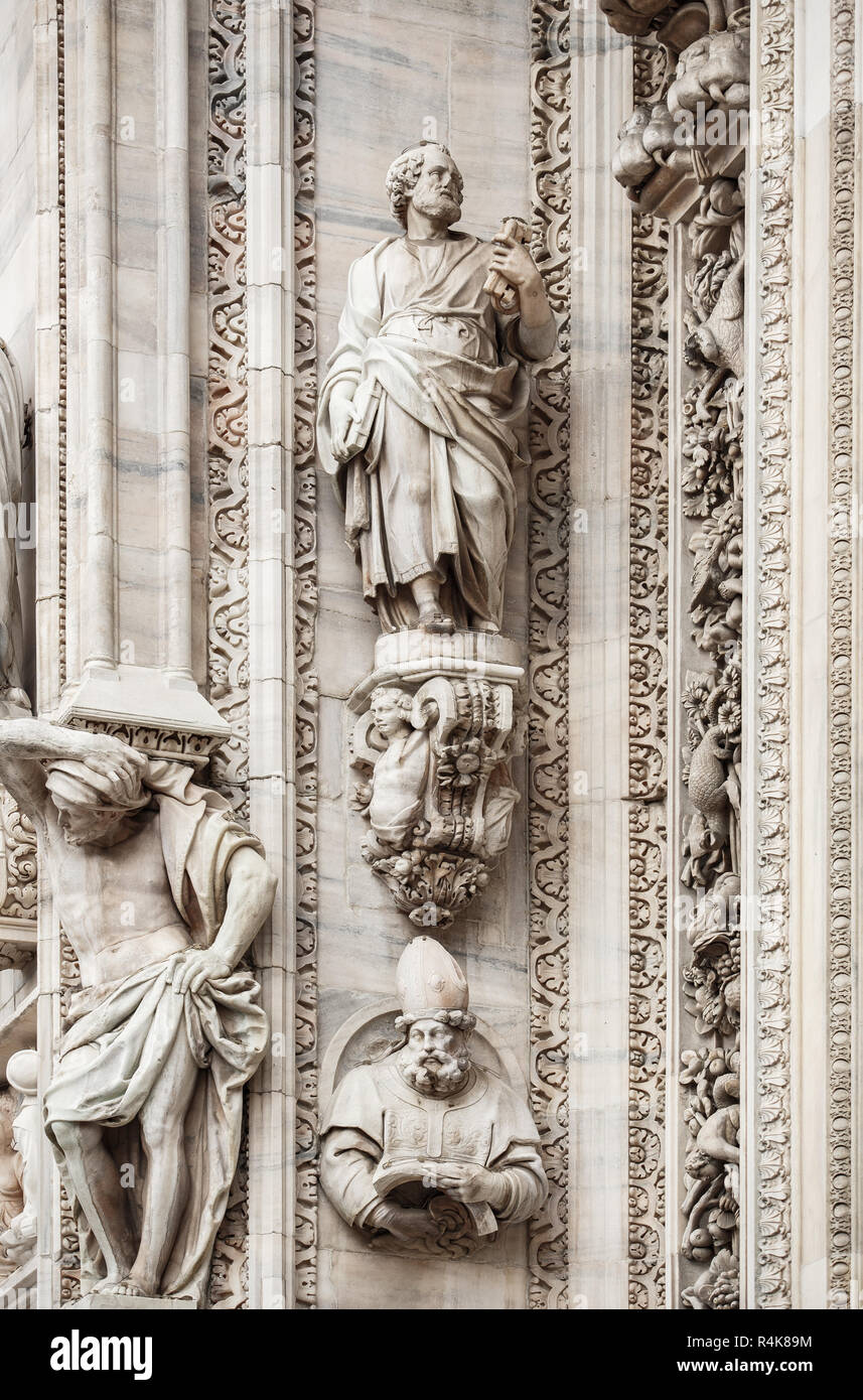 Cathedral church of Milan.Beautiful Italian temple dedicated to St Mary ...