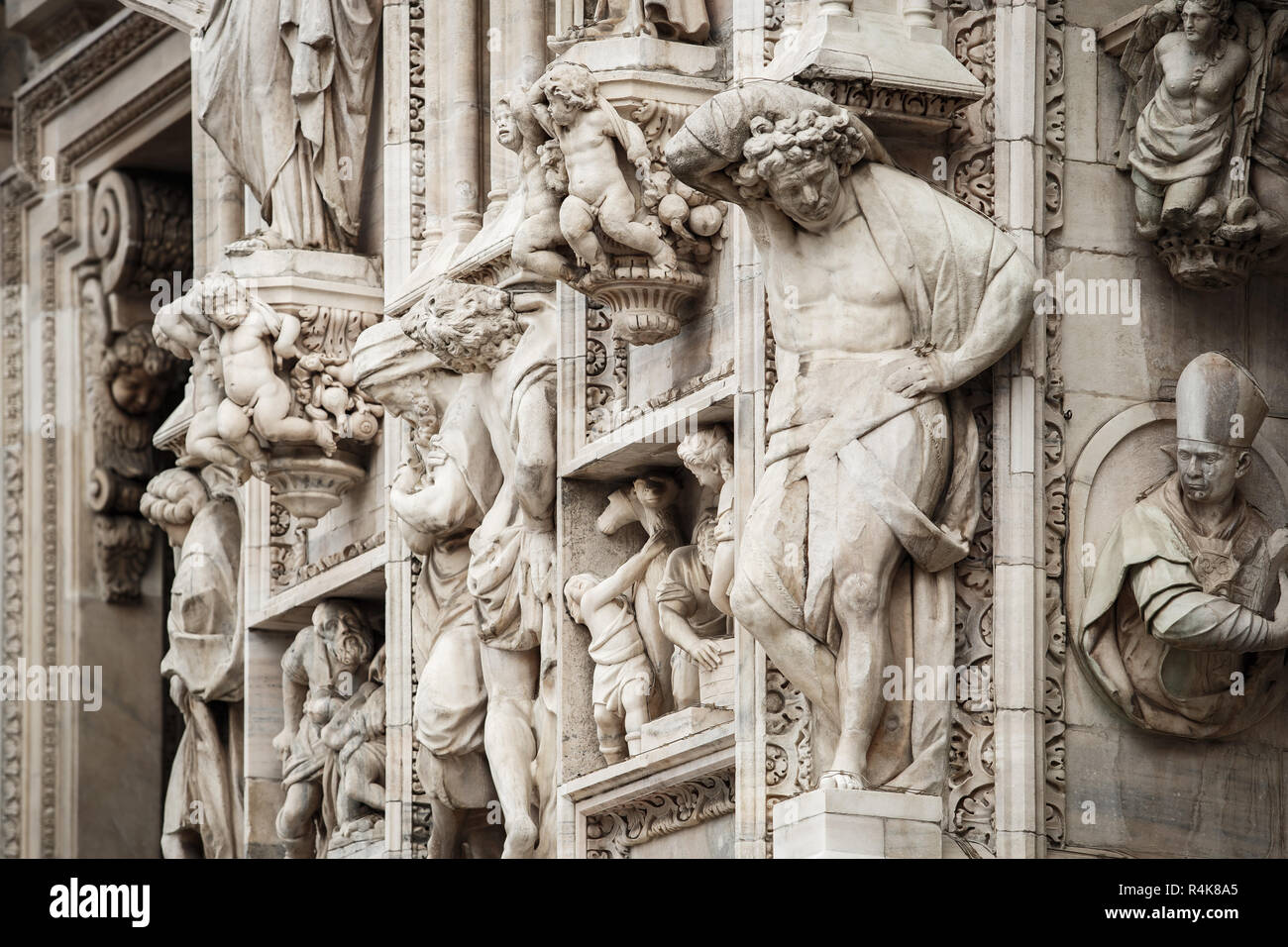 Cathedral church of Milan.Beautiful Italian temple dedicated to St Mary ...