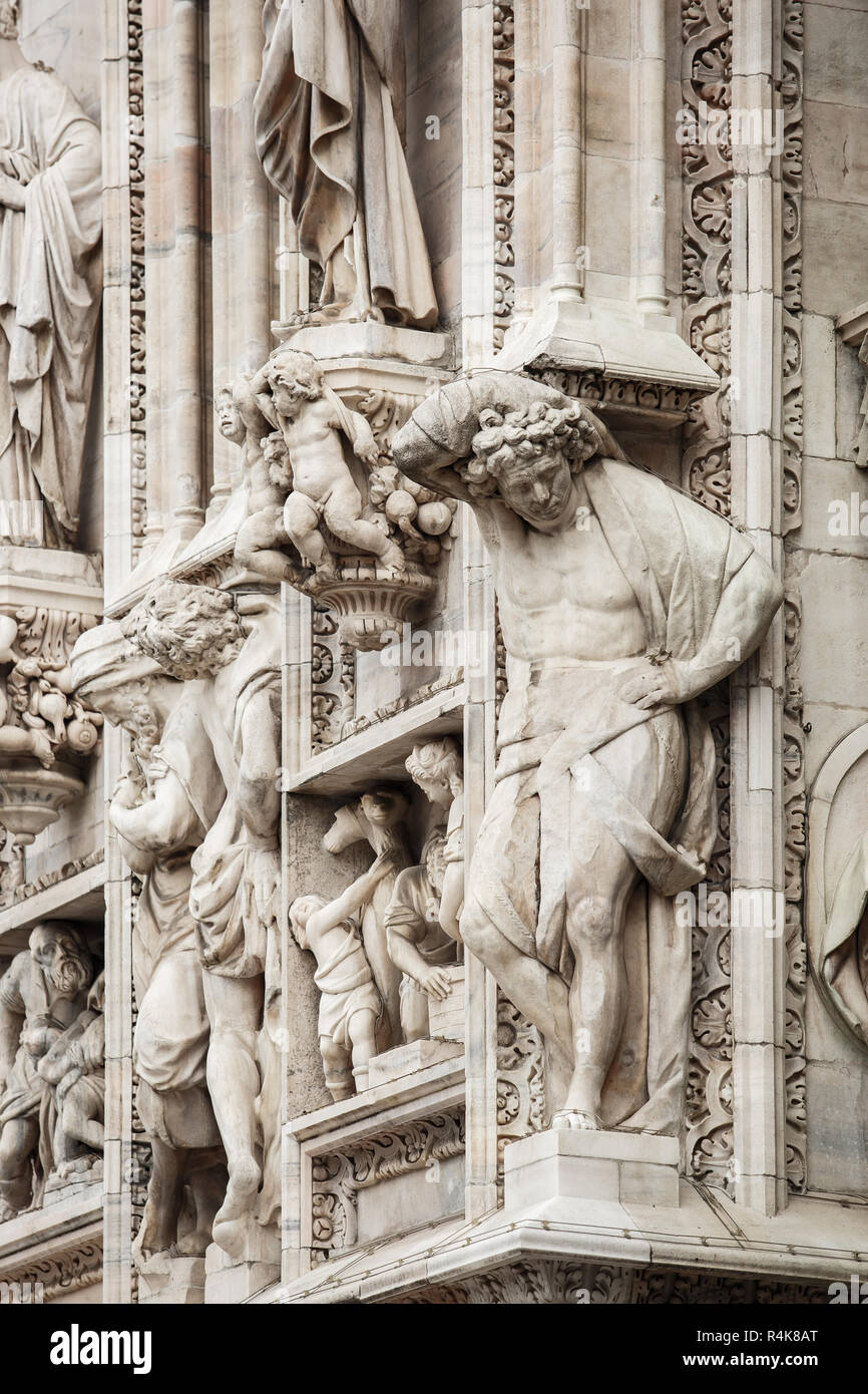 Cathedral church of Milan.Beautiful Italian temple dedicated to St Mary ...