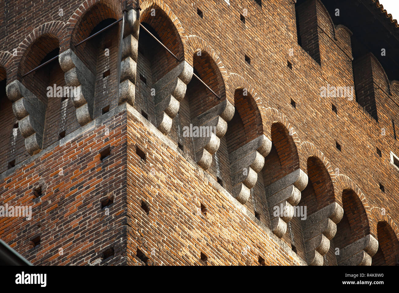 Ancient Sforza Castle in Milan city. Beautiful old Castello Sforzesco ...