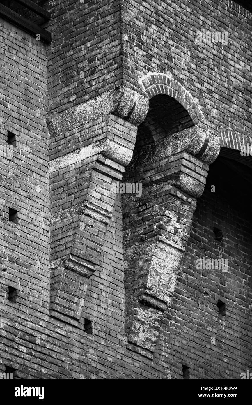 Ancient Sforza Castle in Milan city. Beautiful old Castello Sforzesco ...