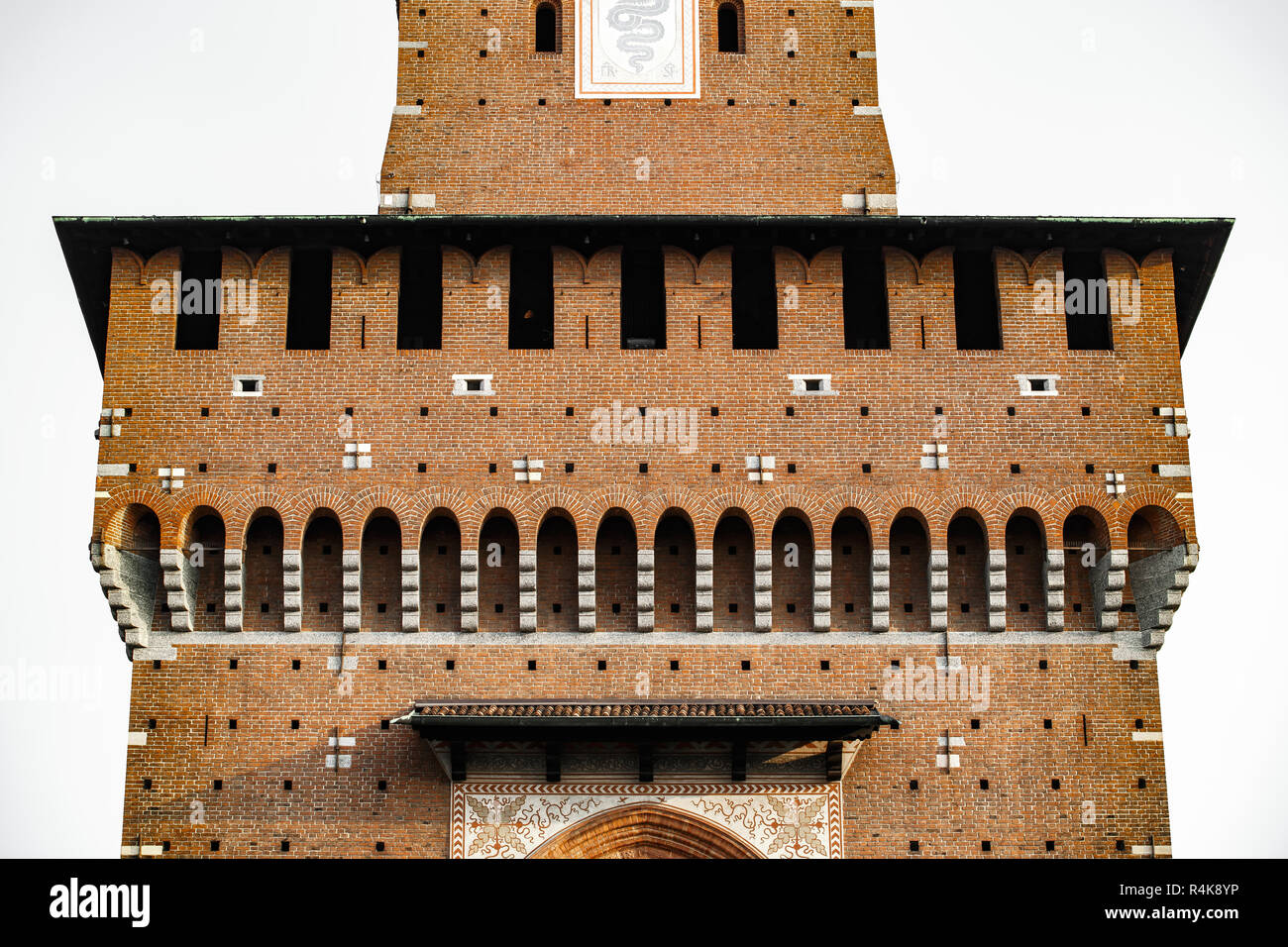 Ancient Sforza Castle in Milan city. Beautiful old Castello Sforzesco ...