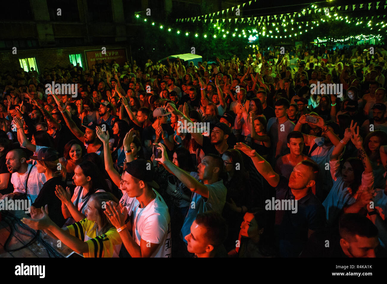 Rap Concert Crowd From Stage
