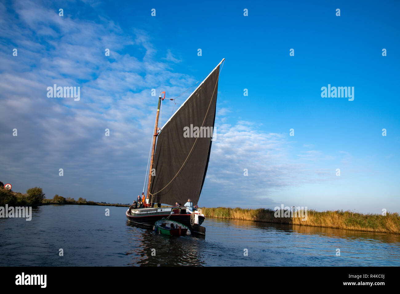 Sailing on the Norfolk Broads Stock Photo - Alamy