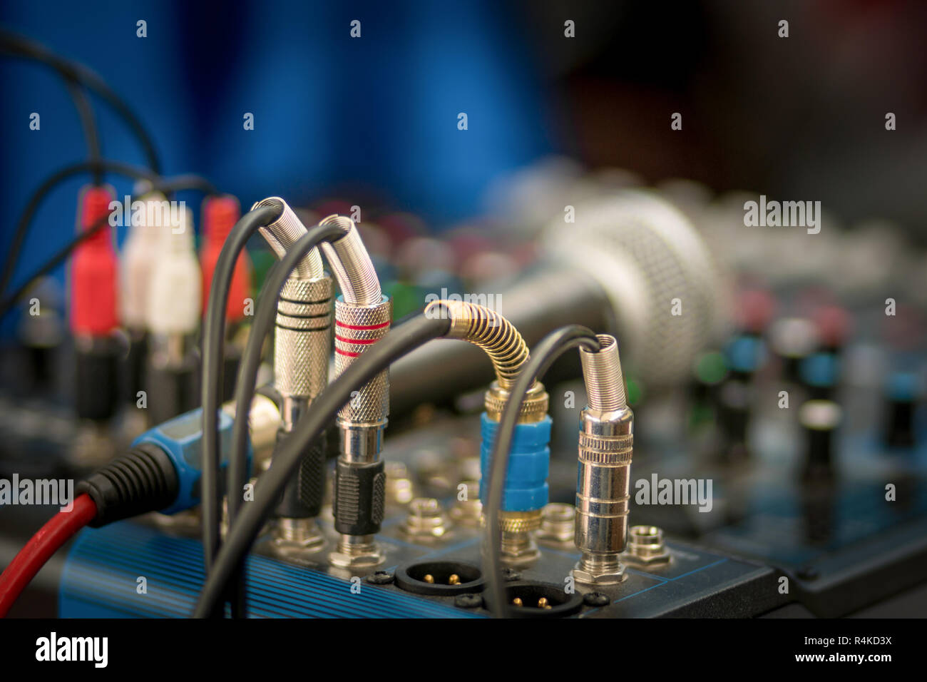Music amplifier mixer closeup. Concert music mixer Stock Photo - Alamy